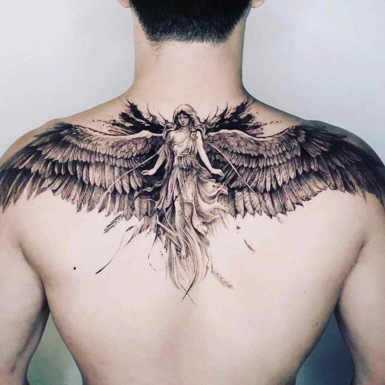 48 Awesome Back Tattoo Designs For Men for Inspiration