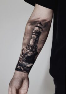 25+ Amazing Lighthouse Tattoo ideas